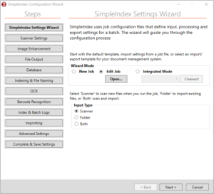 How do I configure SimpleIndex to scan documents? - SimpleIndex