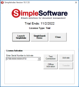 License Activation Instructions for Simple Software Products - SimpleIndex